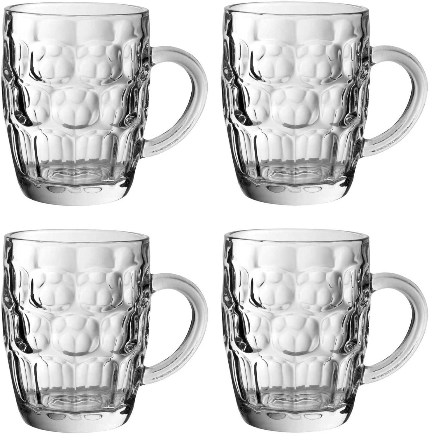British Pub Imperial Pint Dimple Glass - 4 Pack - Walmart.com