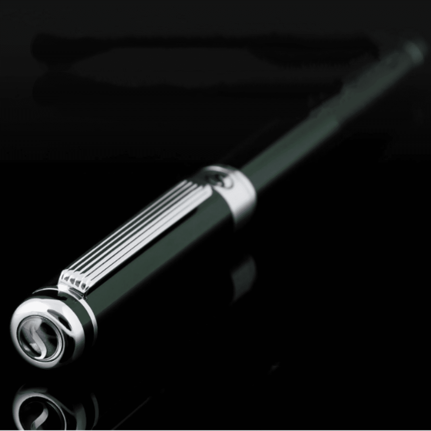 British Racing Green Fountain Pen - Stunning Luxury Pen with Chrome ...