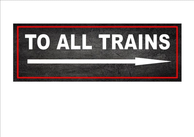 British Rail Vintage Sign Reproduction Fun Novelty Railway Sign To The ...