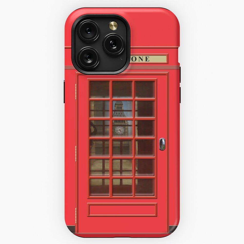 British Red Phone Box Big Ben London Landmark iPhone Case 17 16 15 14 ...