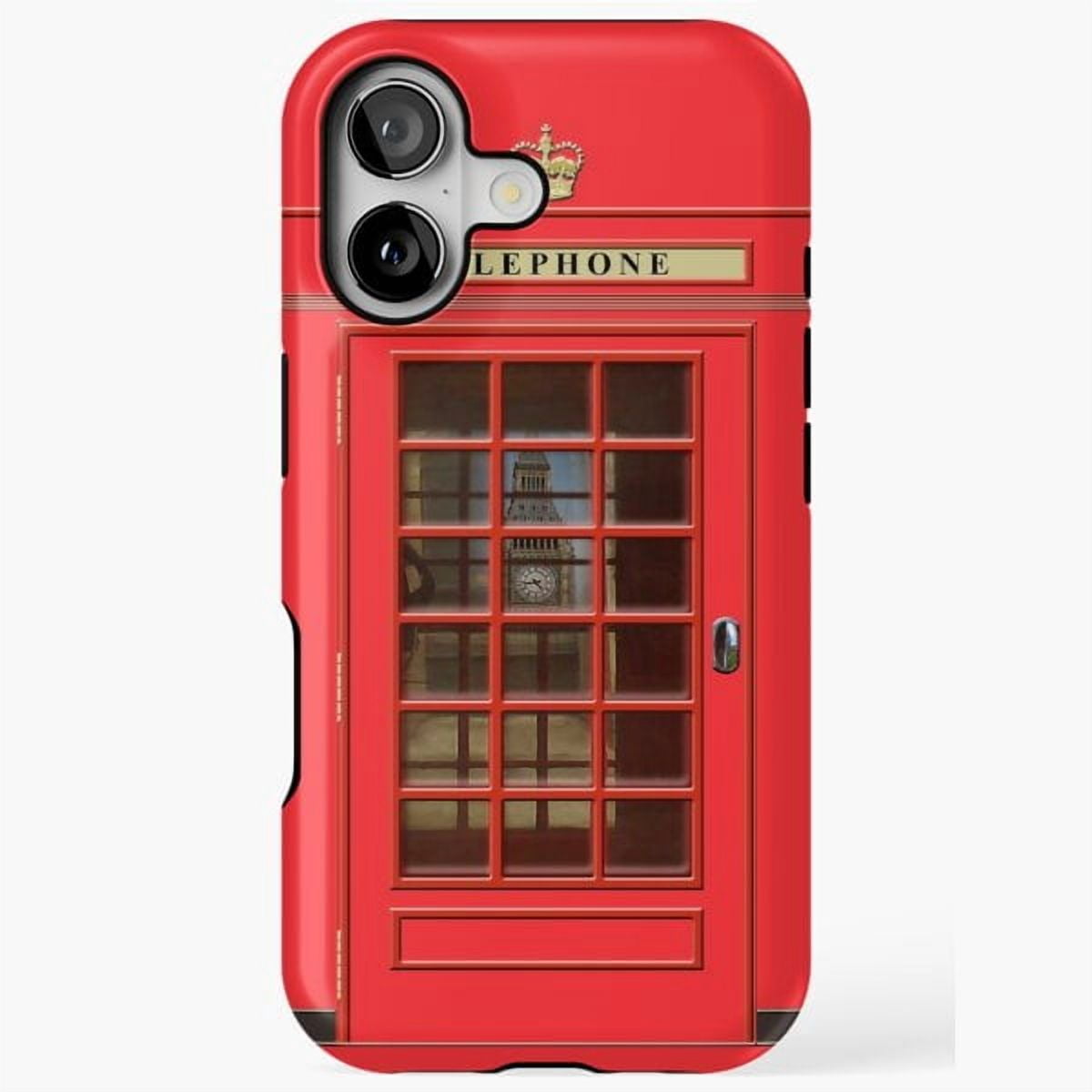 British Red Phone Box London Landmark Art Case for iPhone 17 16 15 14 ...