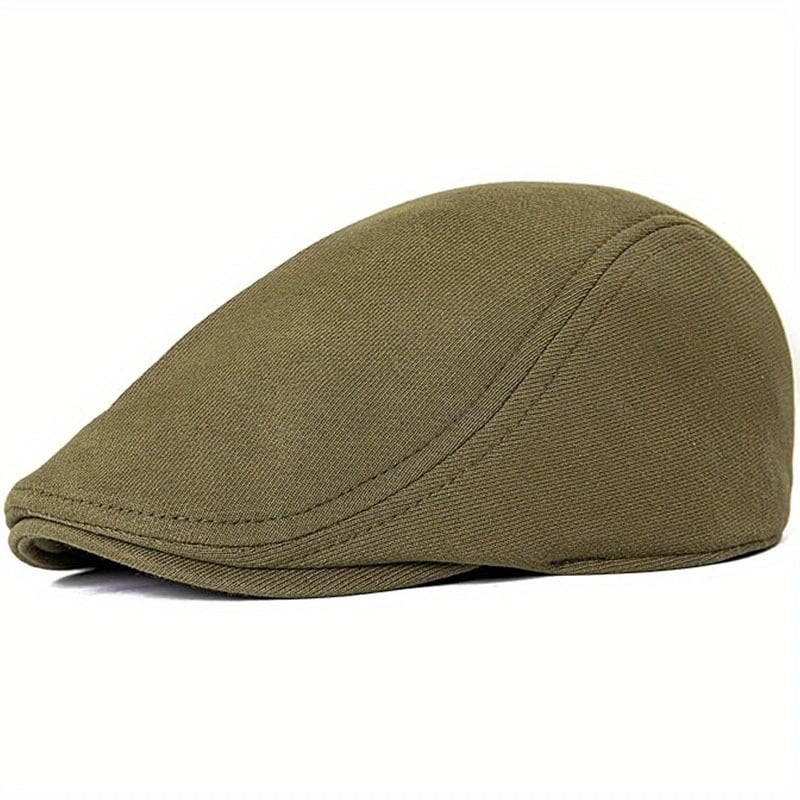 British Retro Beret Hat Unisex Simple Peaked Cap Plain Design Spring ...