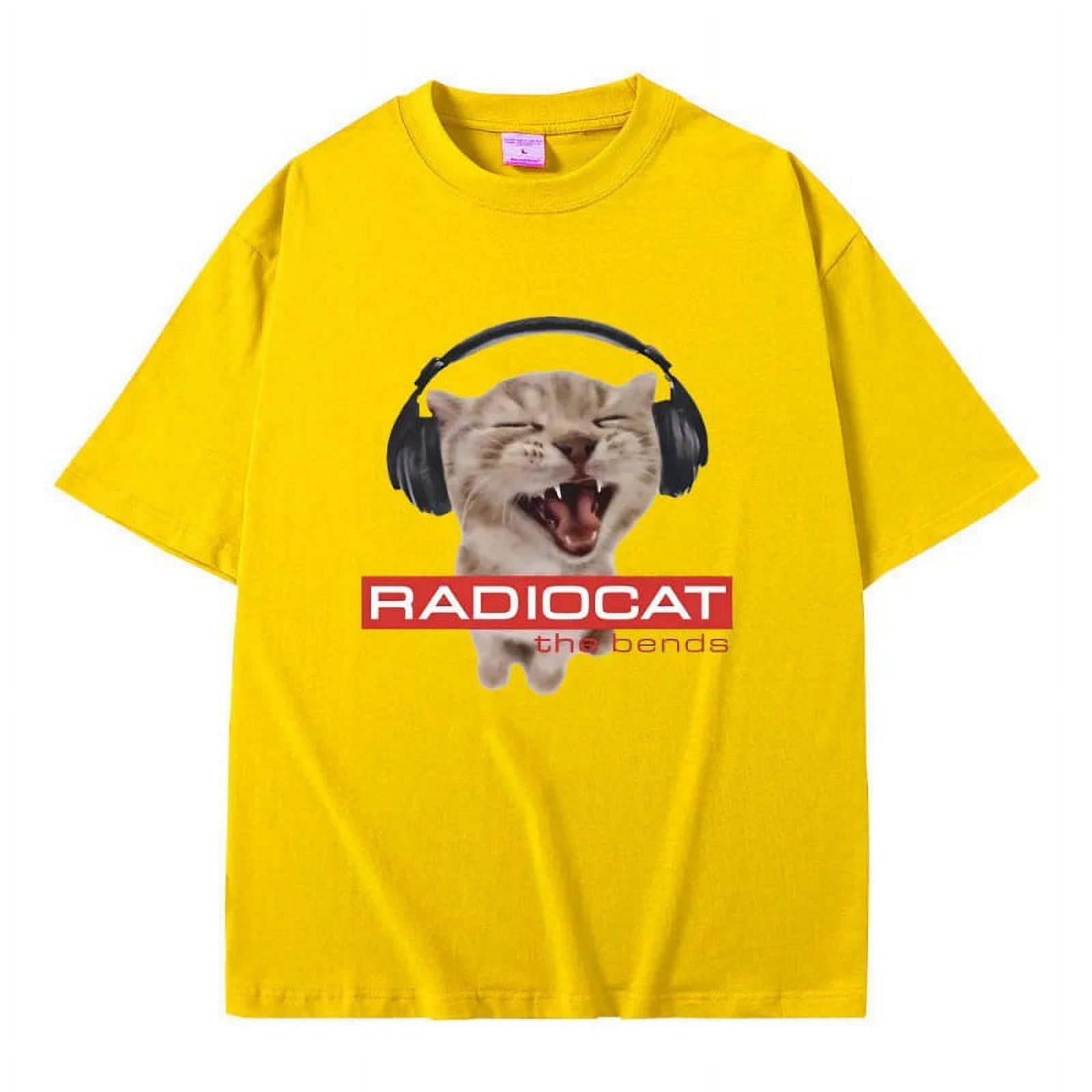 British Rock Band Radiohead Funny Radiocat T-shir - Walmart.com