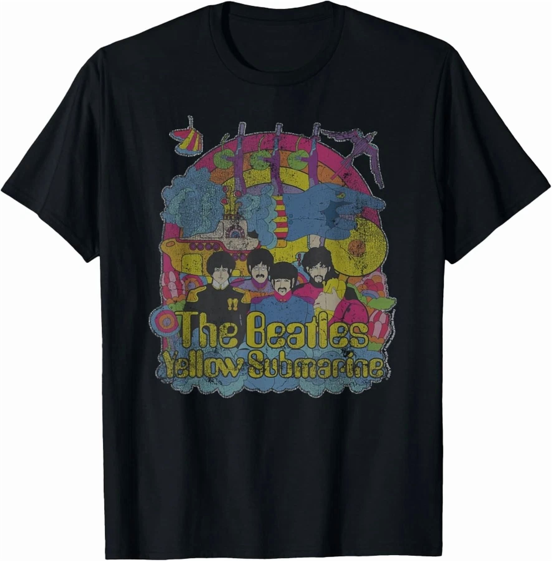 British Rock Band Yellow Submarine Music Album Graphic Vintage Style ...