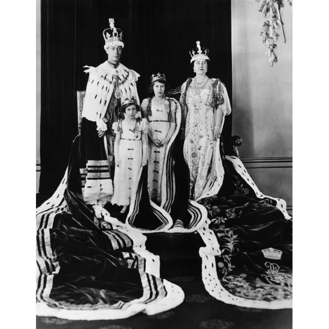 British Royal Family. From Left British King George Vi History (18 x 24 ...