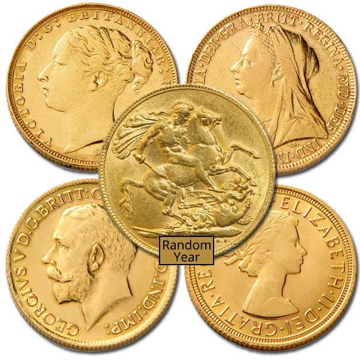 British Royal Mint British Gold Sovereign - Circulated, Older Dates ...