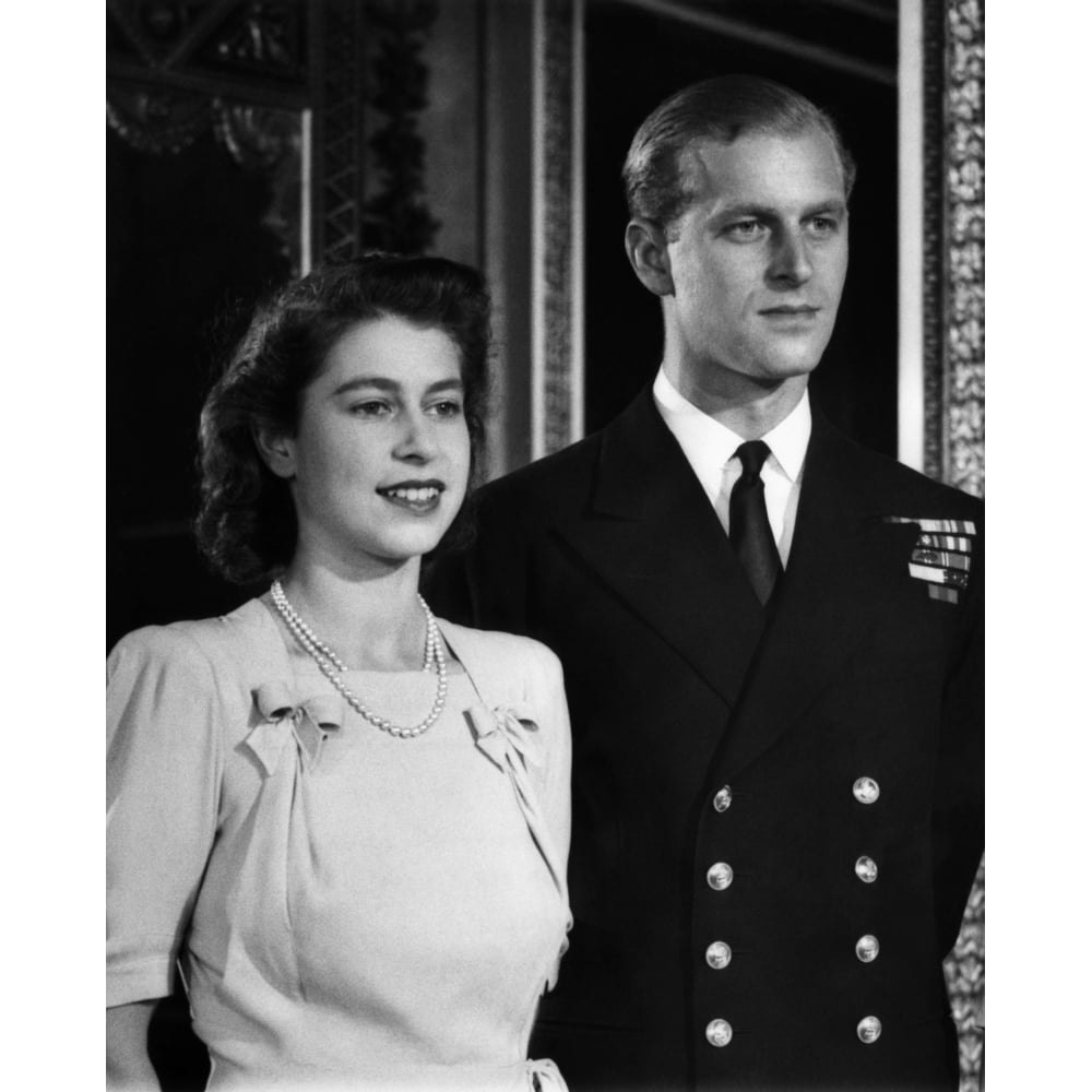 British Royalty. Future Queen Of England Princess Elizabeth And Lieutenant Philip Mountbatten ...