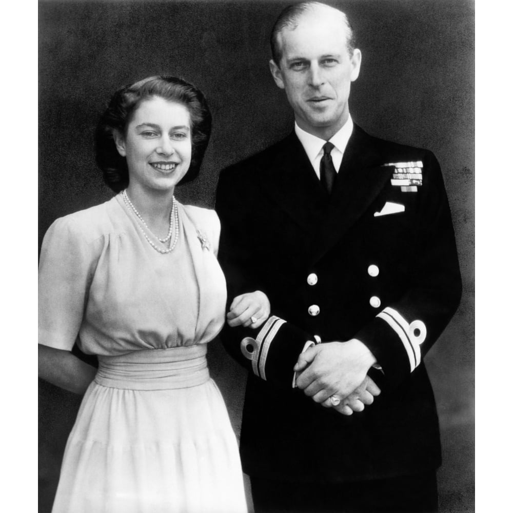 British Royalty. Future Queen Of England Princess Elizabeth And Lieutenant Philip Mountbatten ...