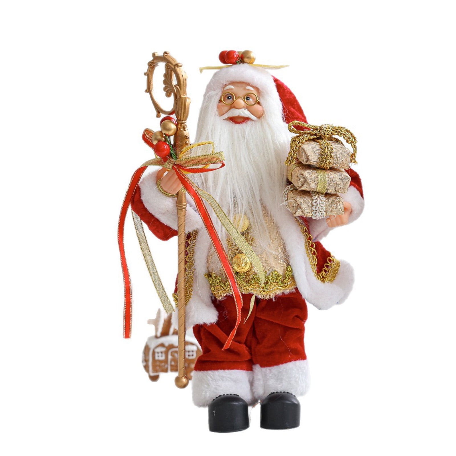 British Santa Ornament With Detailed Christmas Shelf Decoration Holiday ...