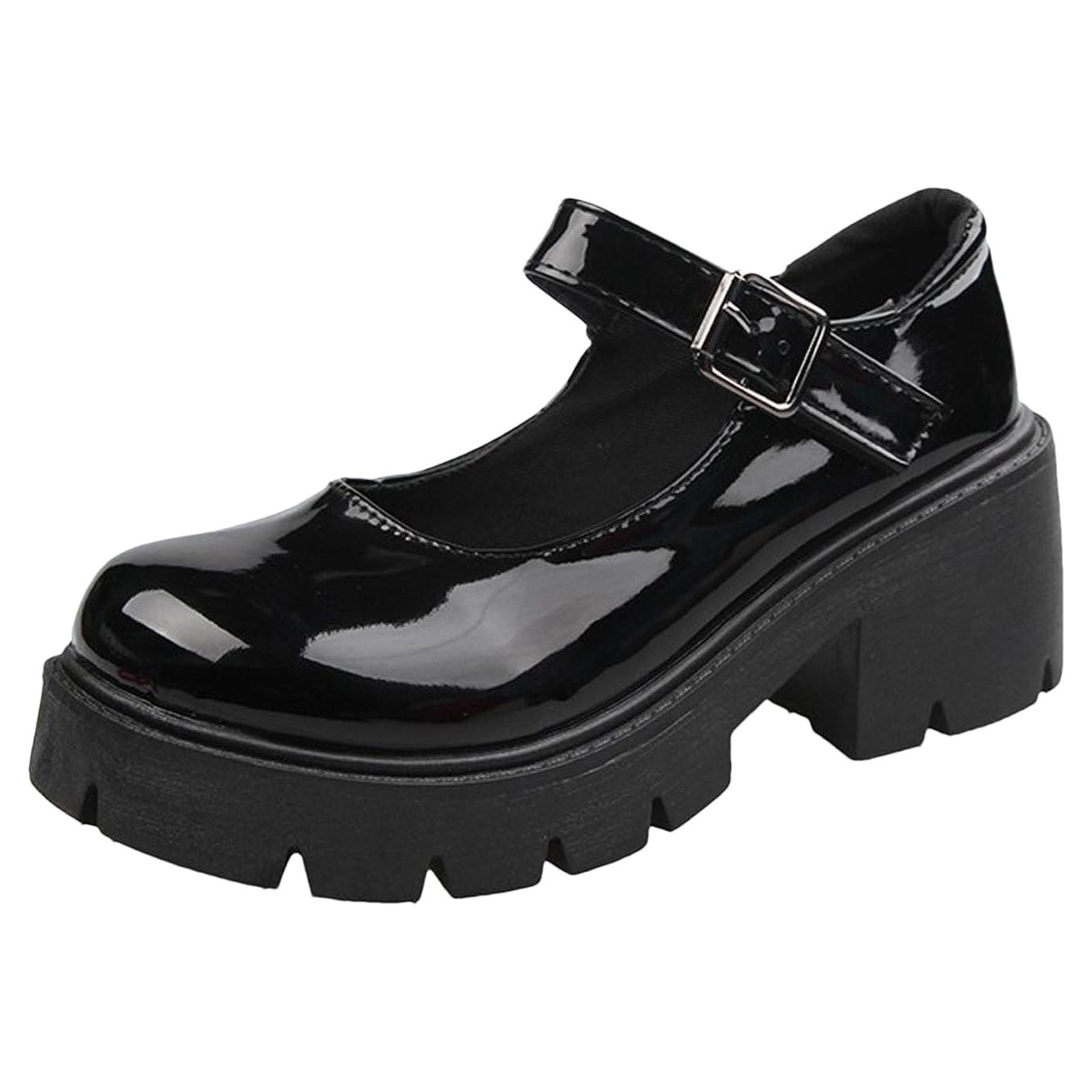 British Shoes Women Mary Janes Vintage for Teens Girls Students High ...