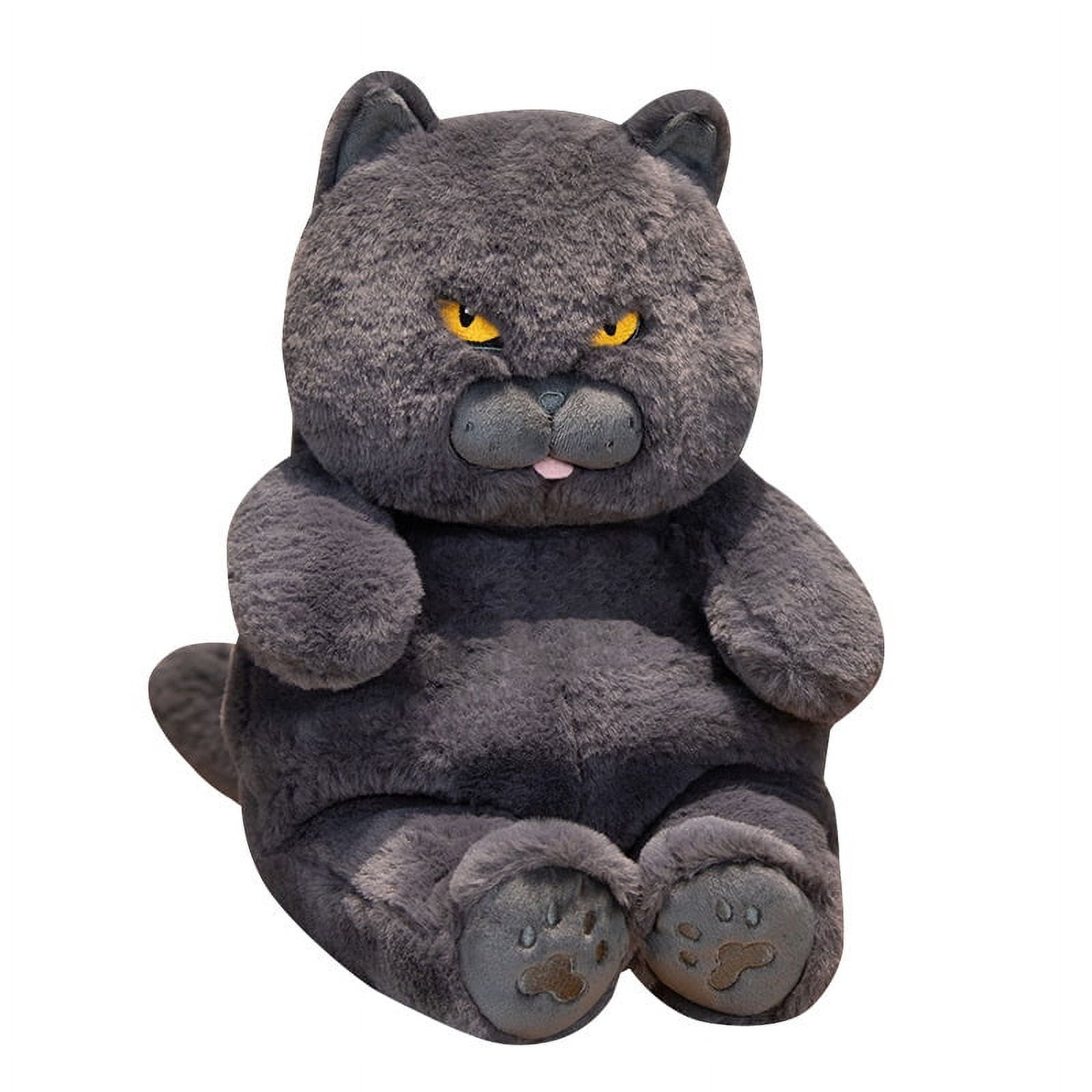 British Short Cat Stuffed Animal - 11.8 inch & 17.7 inch Plush Toy Grey ...