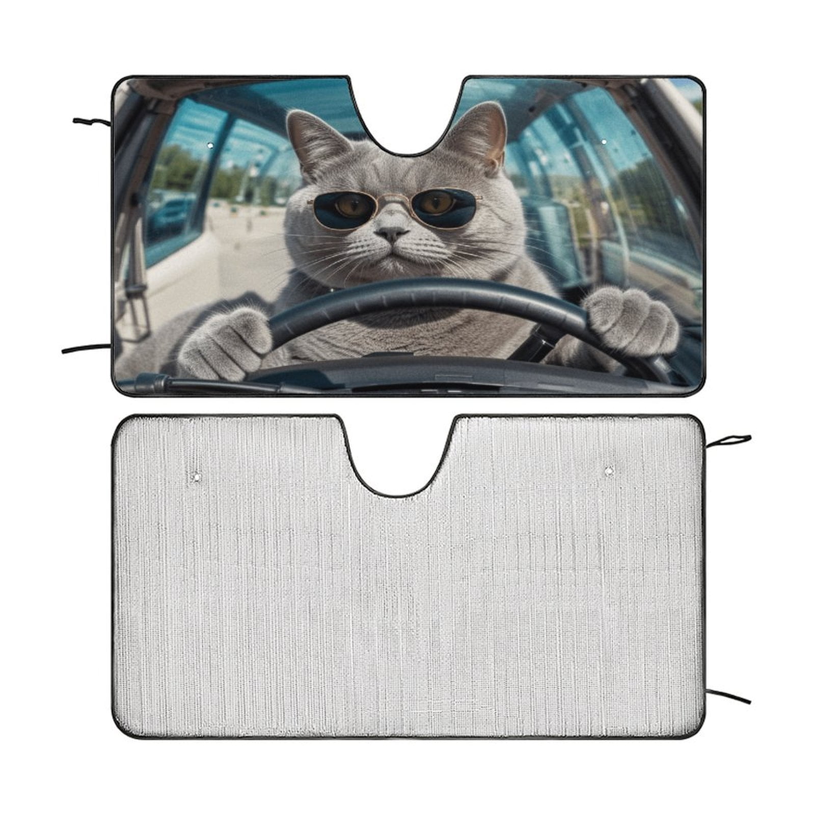 British Shorthair Cat Car Front Windshield Sunshade Vehicle Sun Shade ...