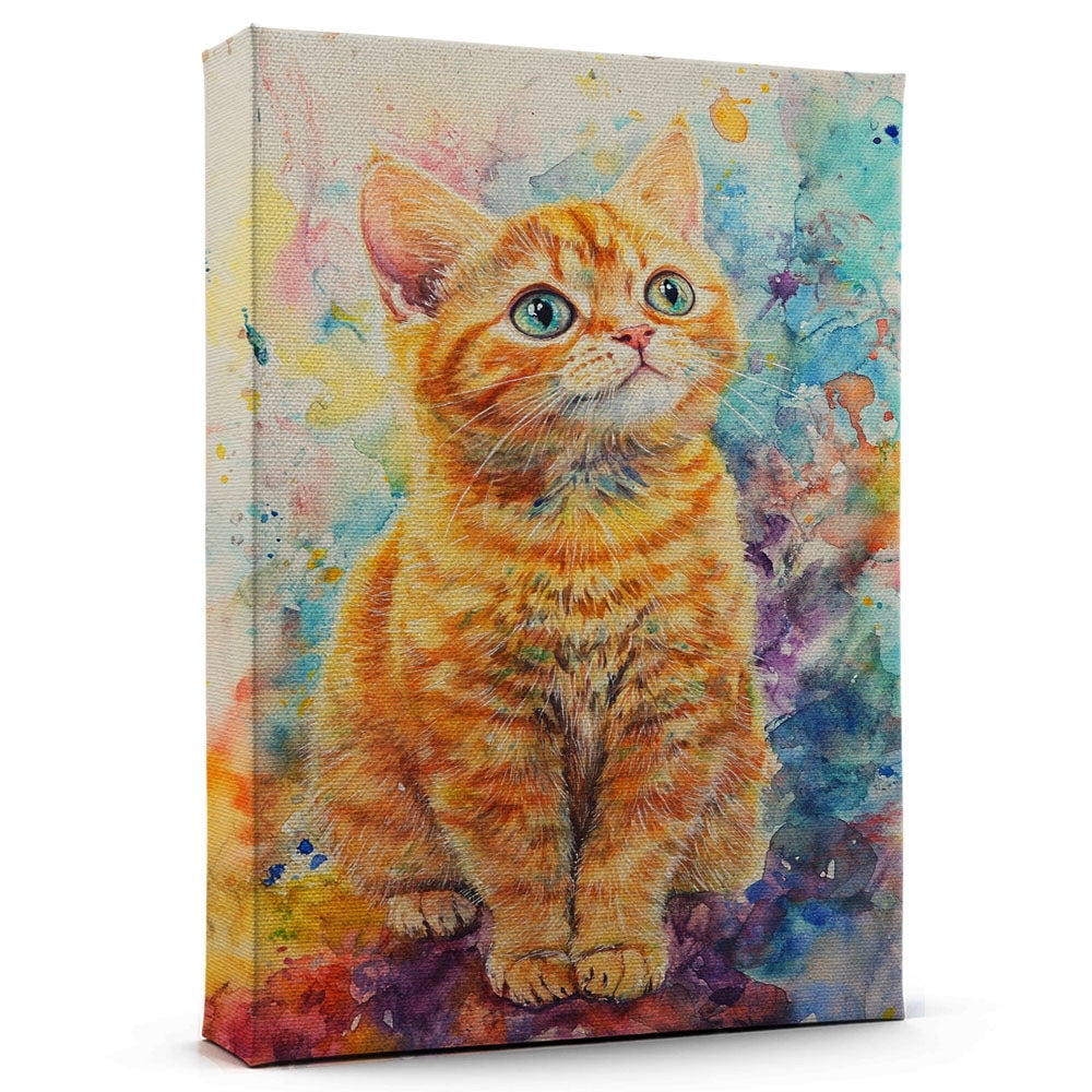 British Shorthair Cat Fawn Canvas, Colorful British Shorthair Cat Fawn ...