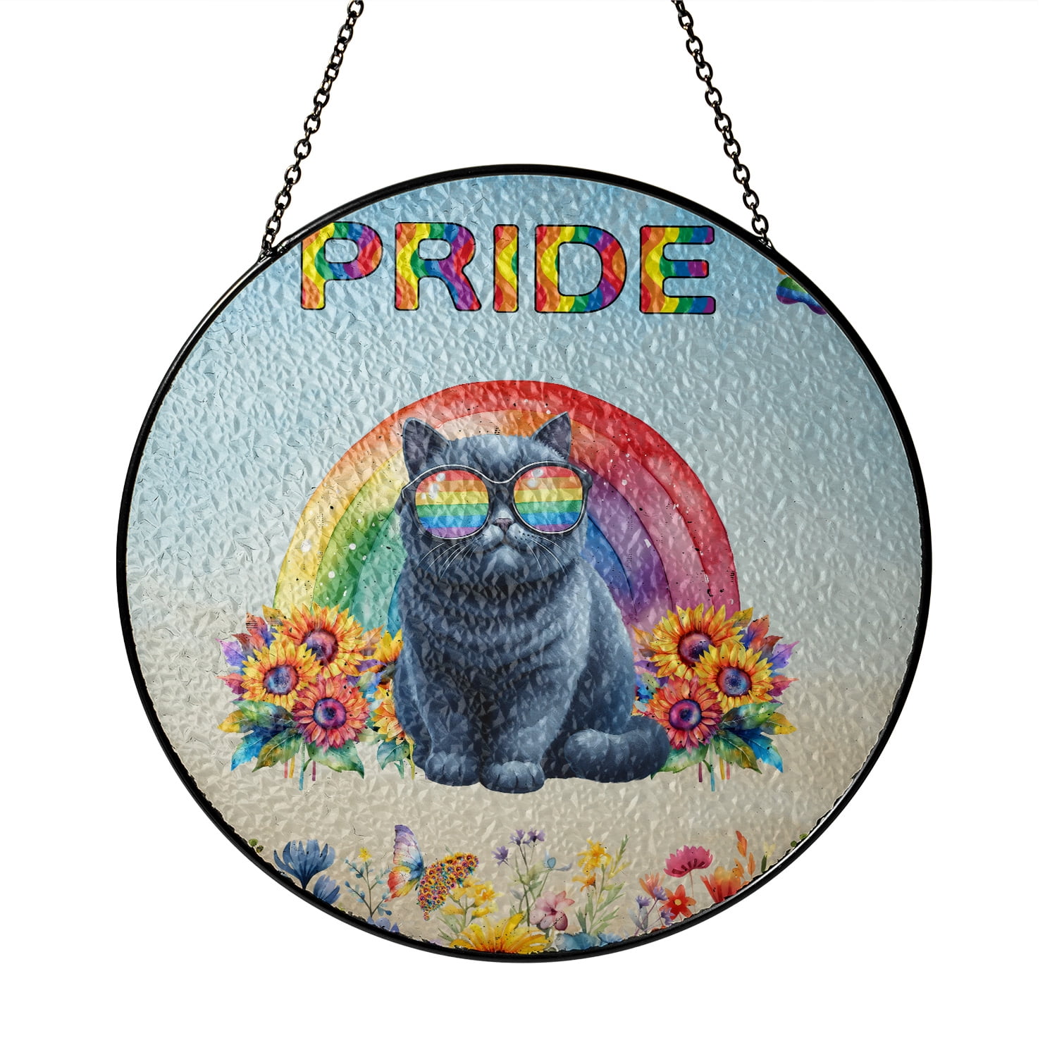 British Shorthair Celebrates Rainbow Pride Month LGBT LGBTQ+ Stained ...