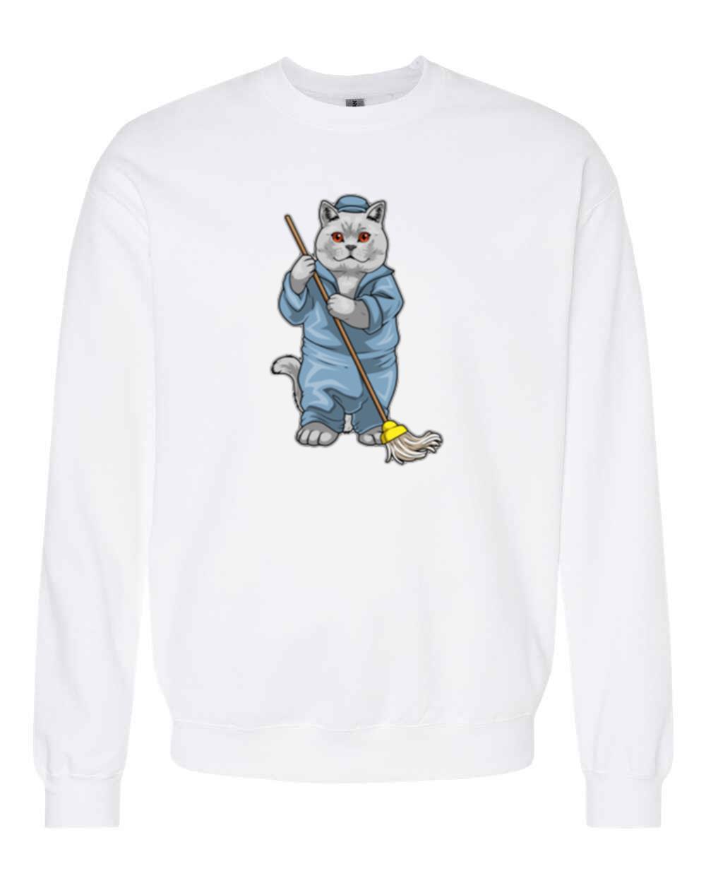 British Shorthair Cleaner Mop Cute Unisex Sweatshirt Pet Owner up to ...