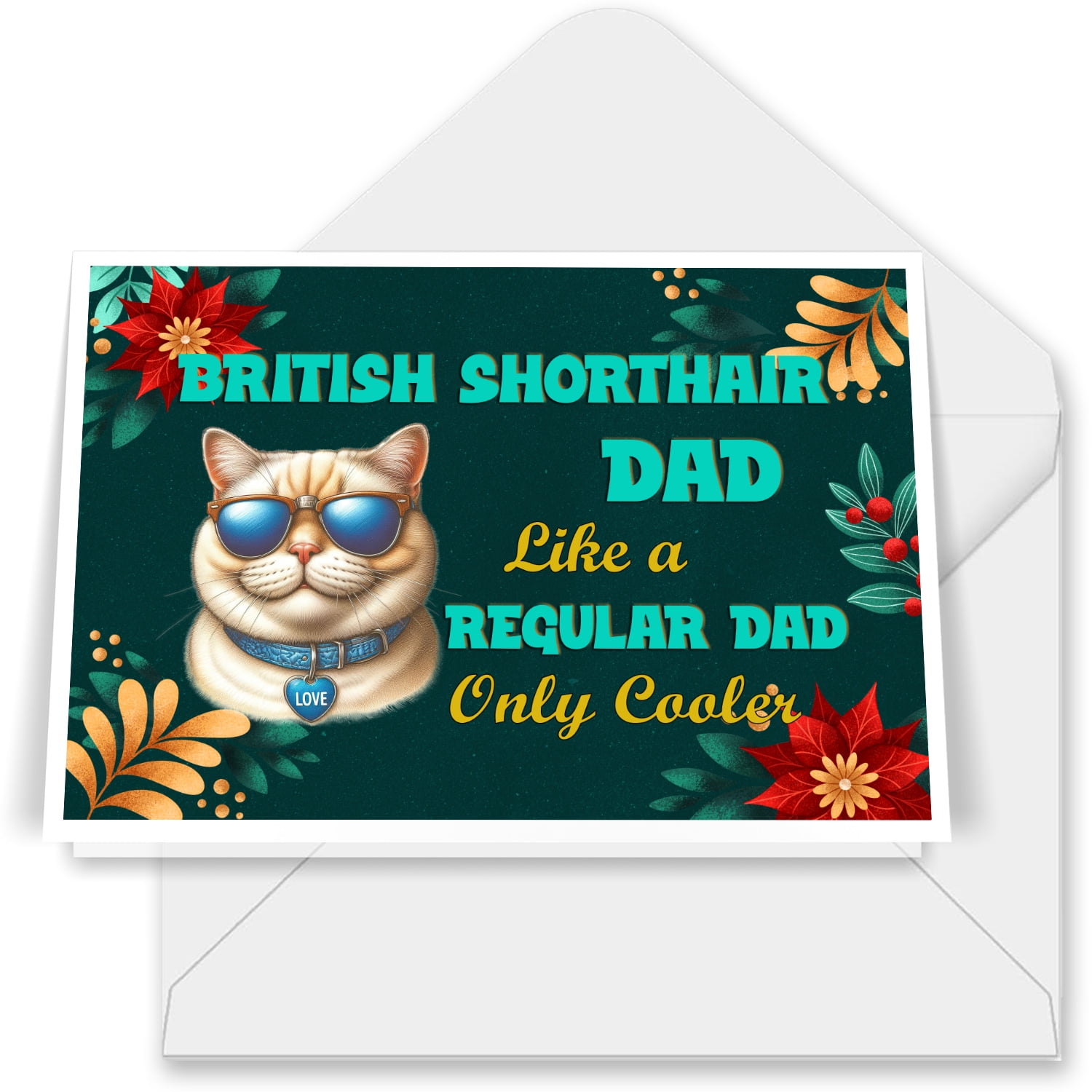 British Shorthair Dad Like a Regular Dad Only Cooler Happy Father's Day ...