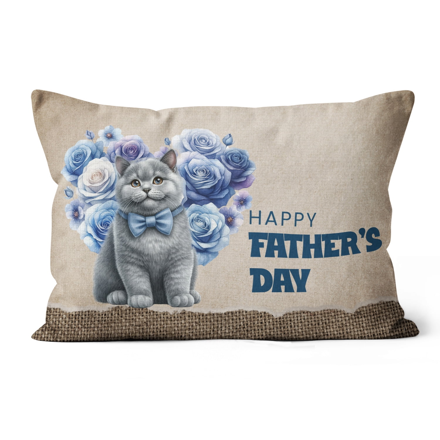 British Shorthair Proud Dad Happy Father's Day Pillow Cushion Double ...