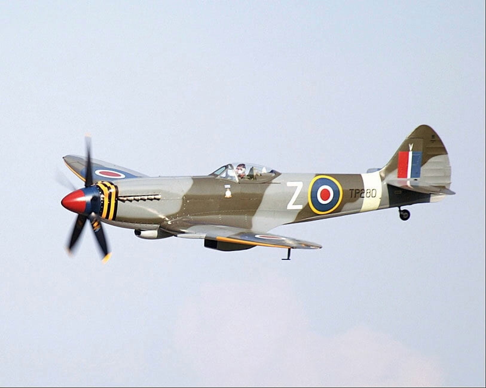 British Spitfire Mk XVIII Aircraft Style - A - 12x18 Inch Laminated ...