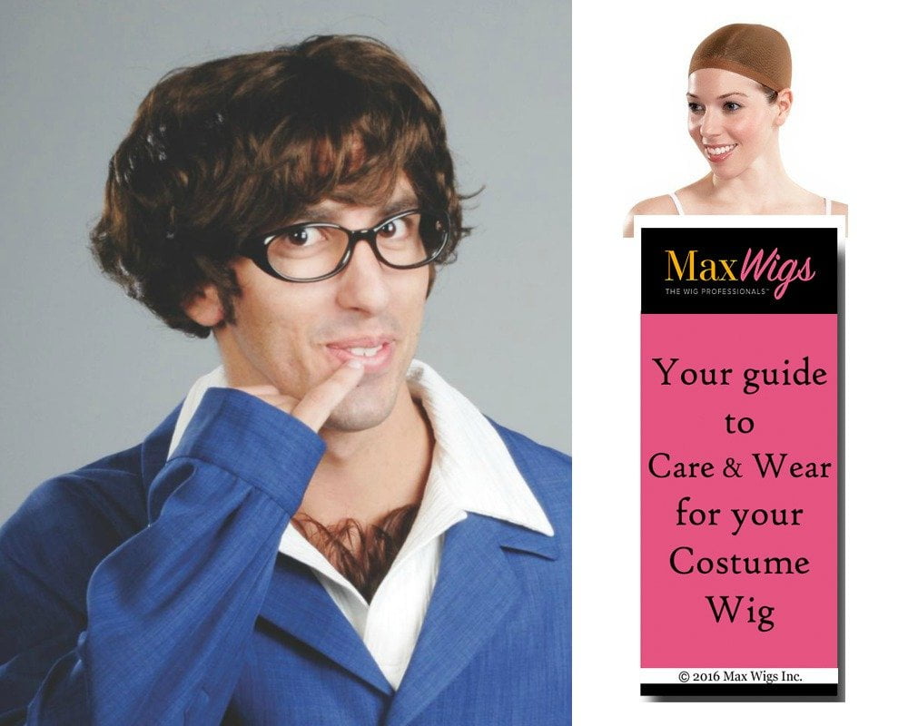 British Spy color BROWN - Enigma Wigs Austin Powers Shaggy Messy men ...