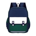 British Style Colorblock Backpack 11.8 in, Lightweight Oxford Cloth ...