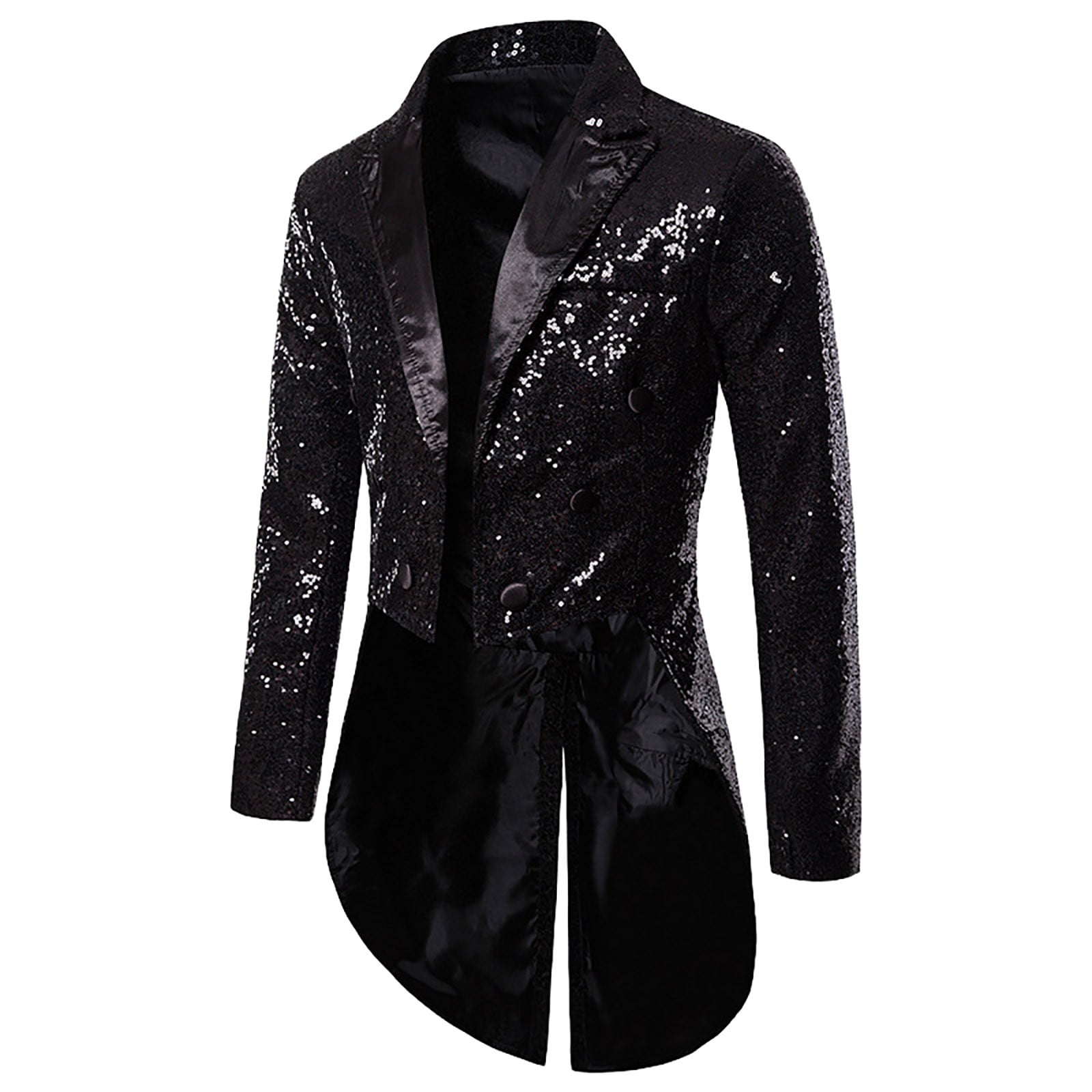 British Style Men Court Tuxedo Suit Coats Fashion Sequin ration Blazers ...