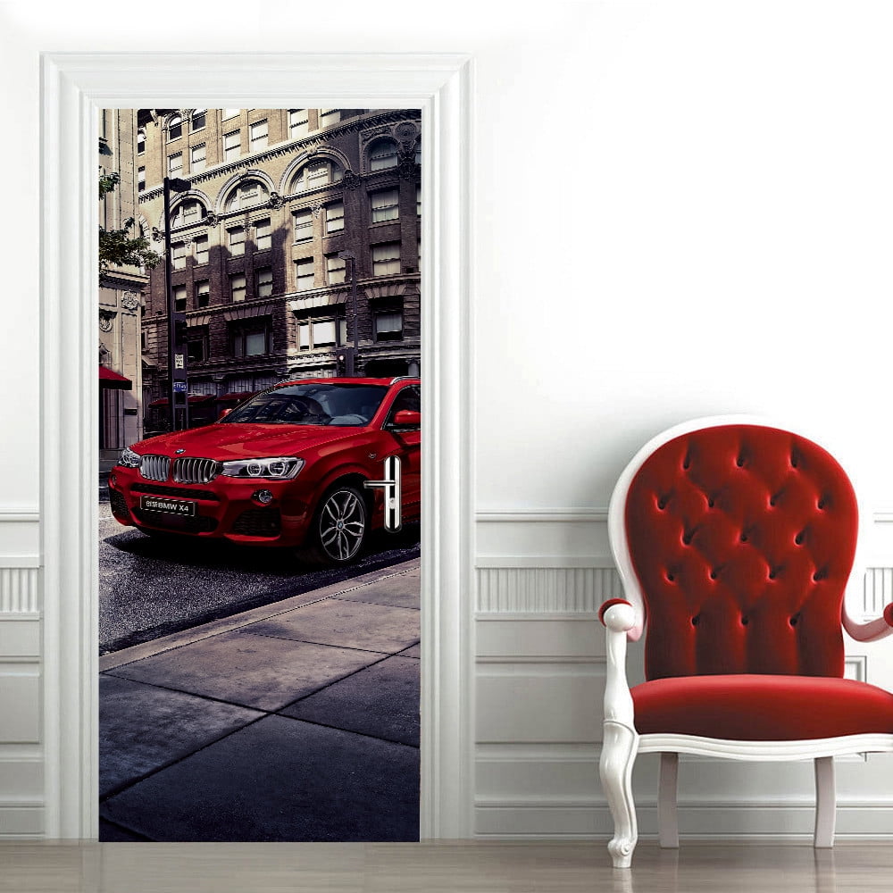 British Style Self Adhesive Door Sticker Wallpaper 3D Relief Plaster ...