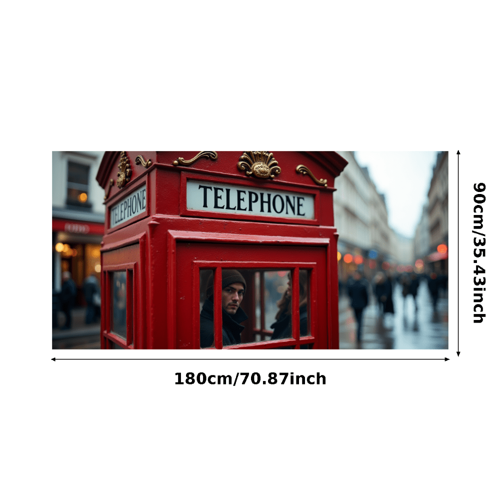 British Style Telephone Box Themed Banner Backdrop Background Party ...