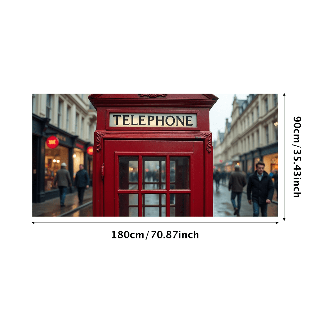 British Style Telephone Box Themed Banner Backdrop Background Party ...