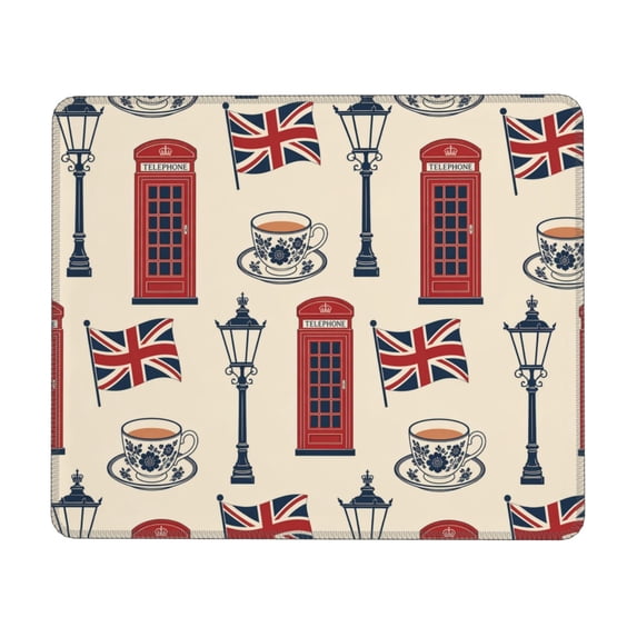 British Symbol Art Mouse Pad Non-Slip Rubber Gaming Mousepad Rectangle ...