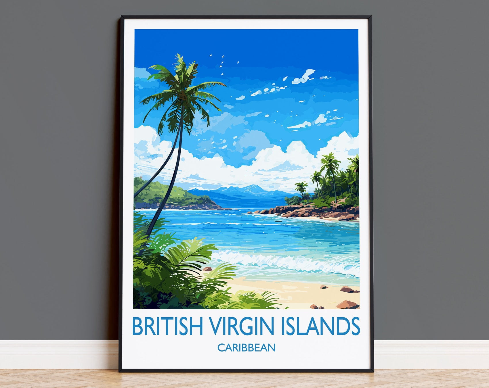 British Virgin Islands Travel Print, Travel Poster of British Virgin ...