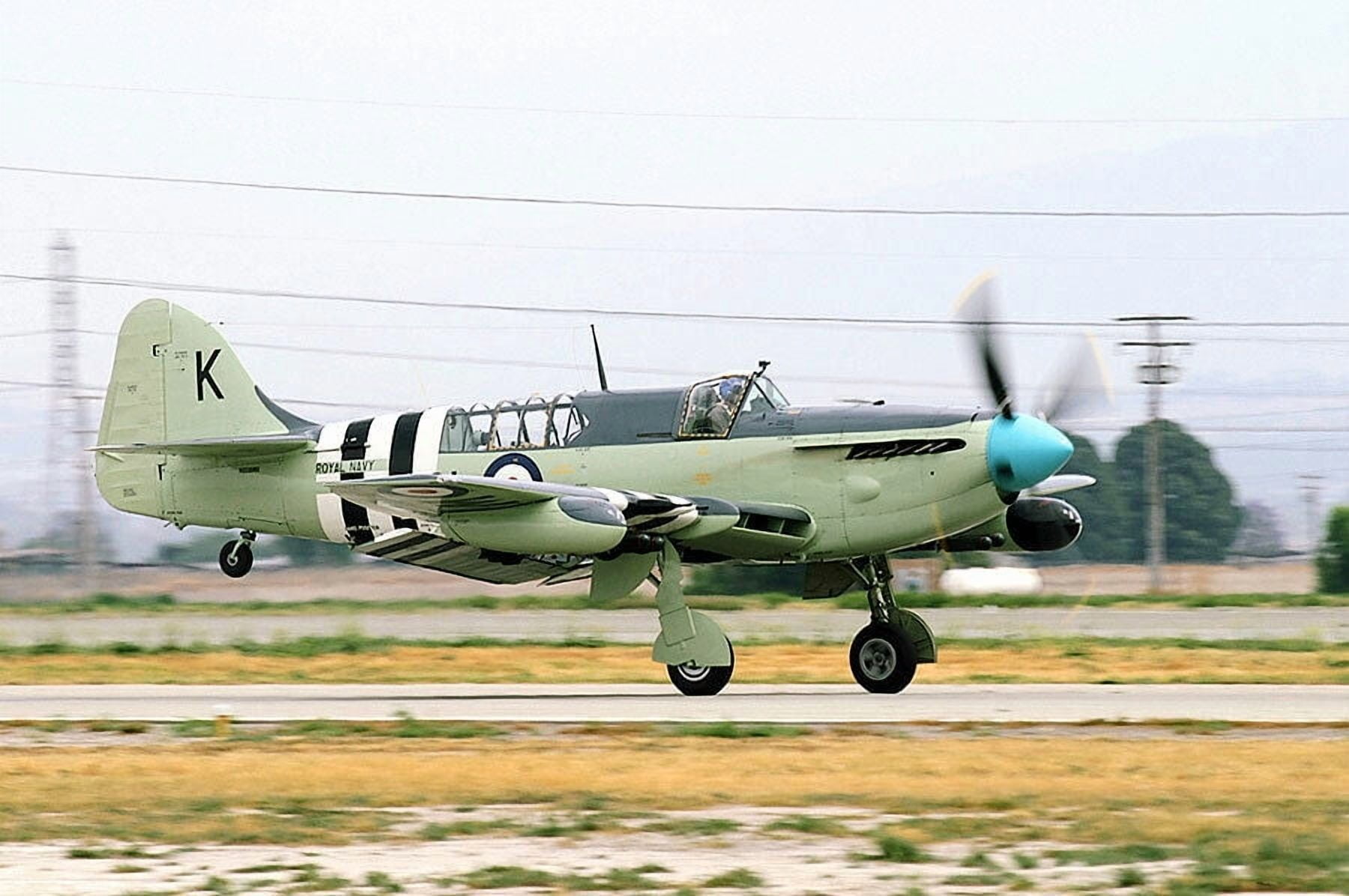 British WWII Fairey Firefly Style -1 - 24x36 Inch Glossy Laminated ...