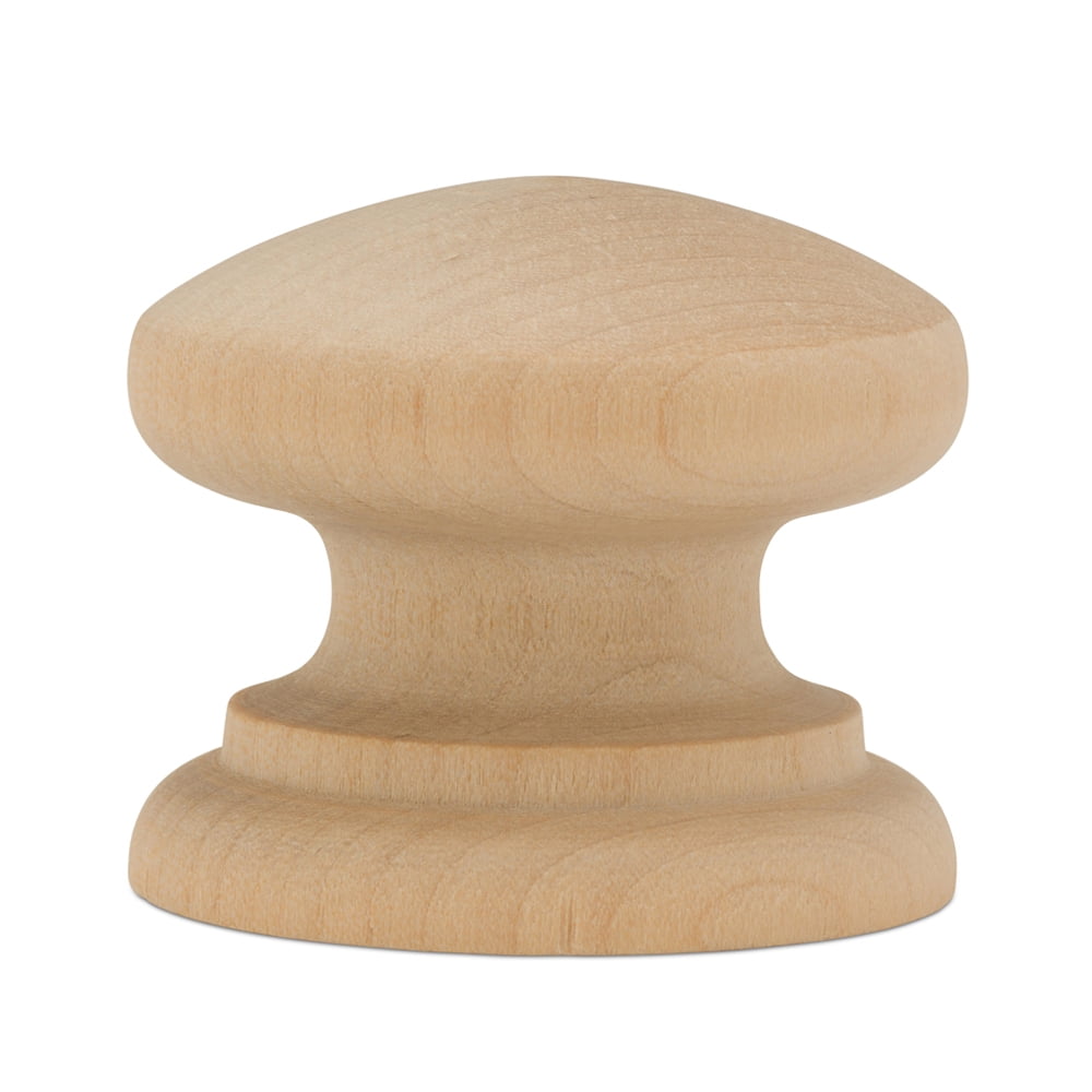 British Wood Knobs 2 inch, Pack of 100 Unfinished Round Wooden Knobs ...