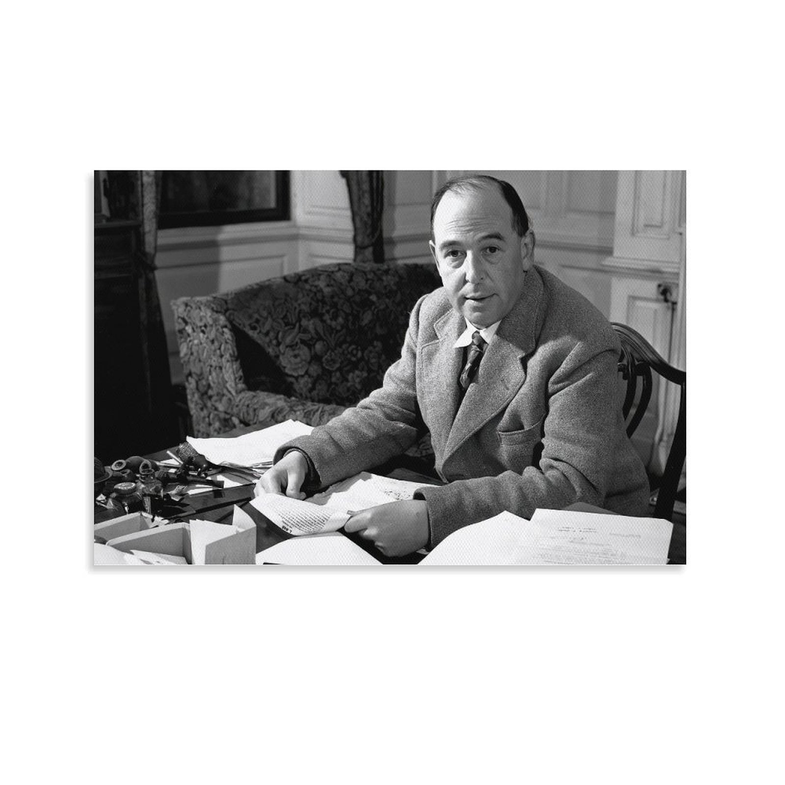 British Writer And Lay Theologian C. S. Lewis Black And White Celebs ...