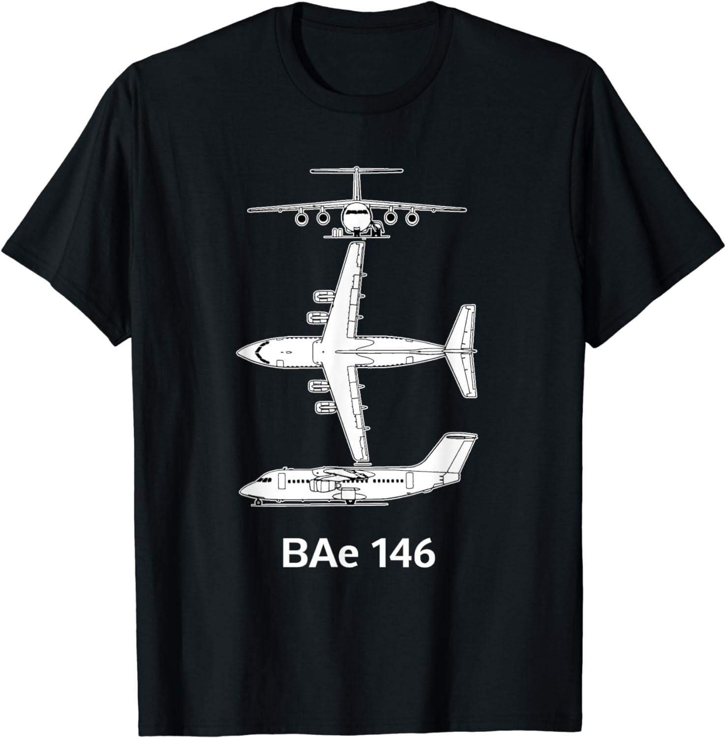British aerospace 146 bae146 aircraft bae jet T-Shirt - Walmart.com