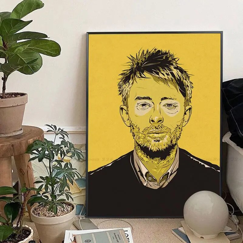 British band Radiohead Classic Vintage Posters Kraft Paper Sticker DIY ...