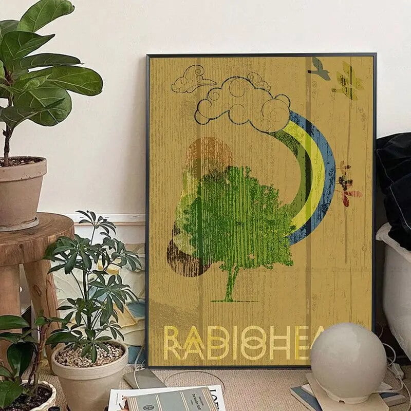 British band Radiohead Classic Vintage Posters Kraft Paper Sticker DIY ...