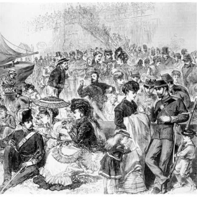 Britishers Crowding Beach at Brighton on Easter 1870 Poster Print - 18 ...