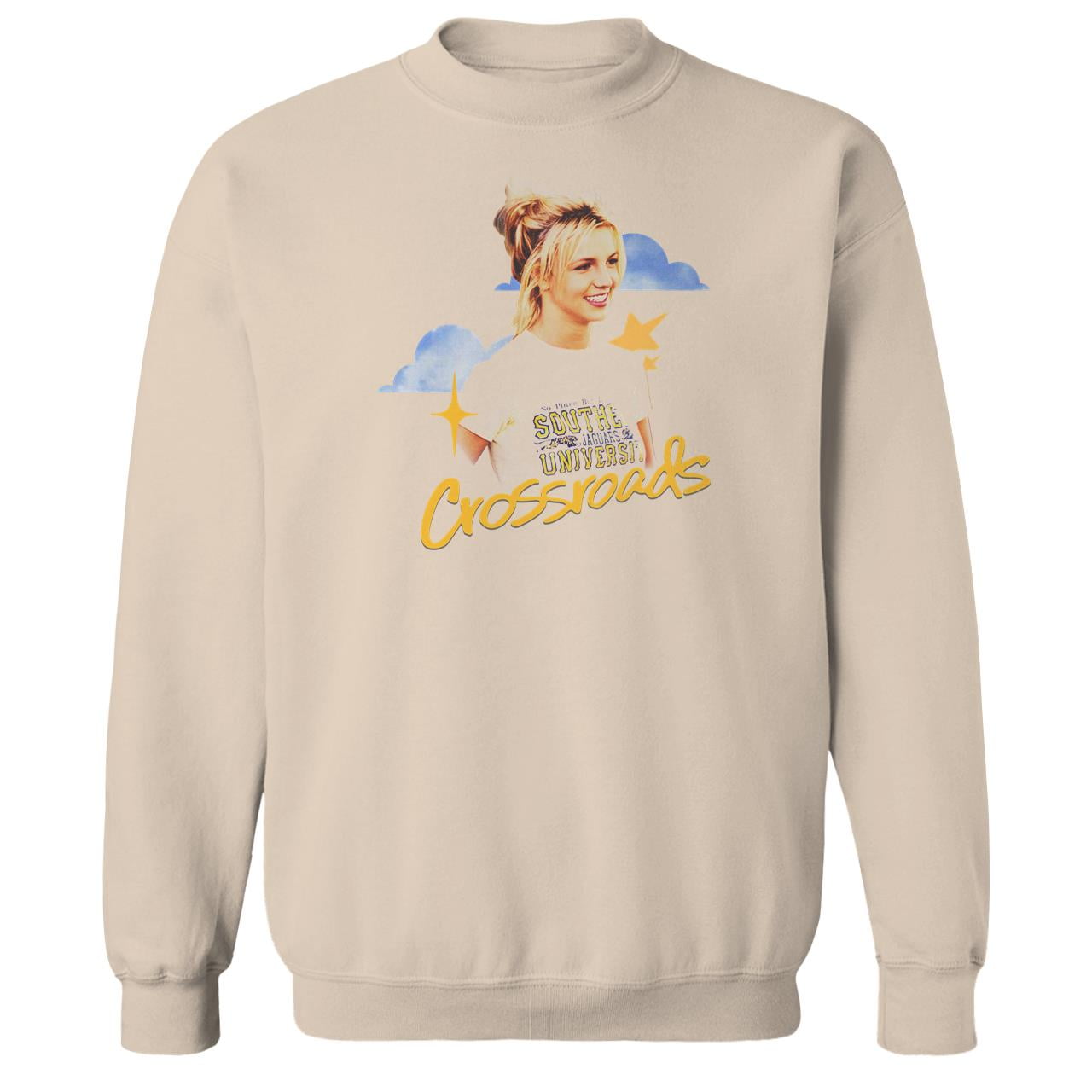 Britney Spears Crossroads Clouds Graphic Sand Men's Cotton Pullover ...