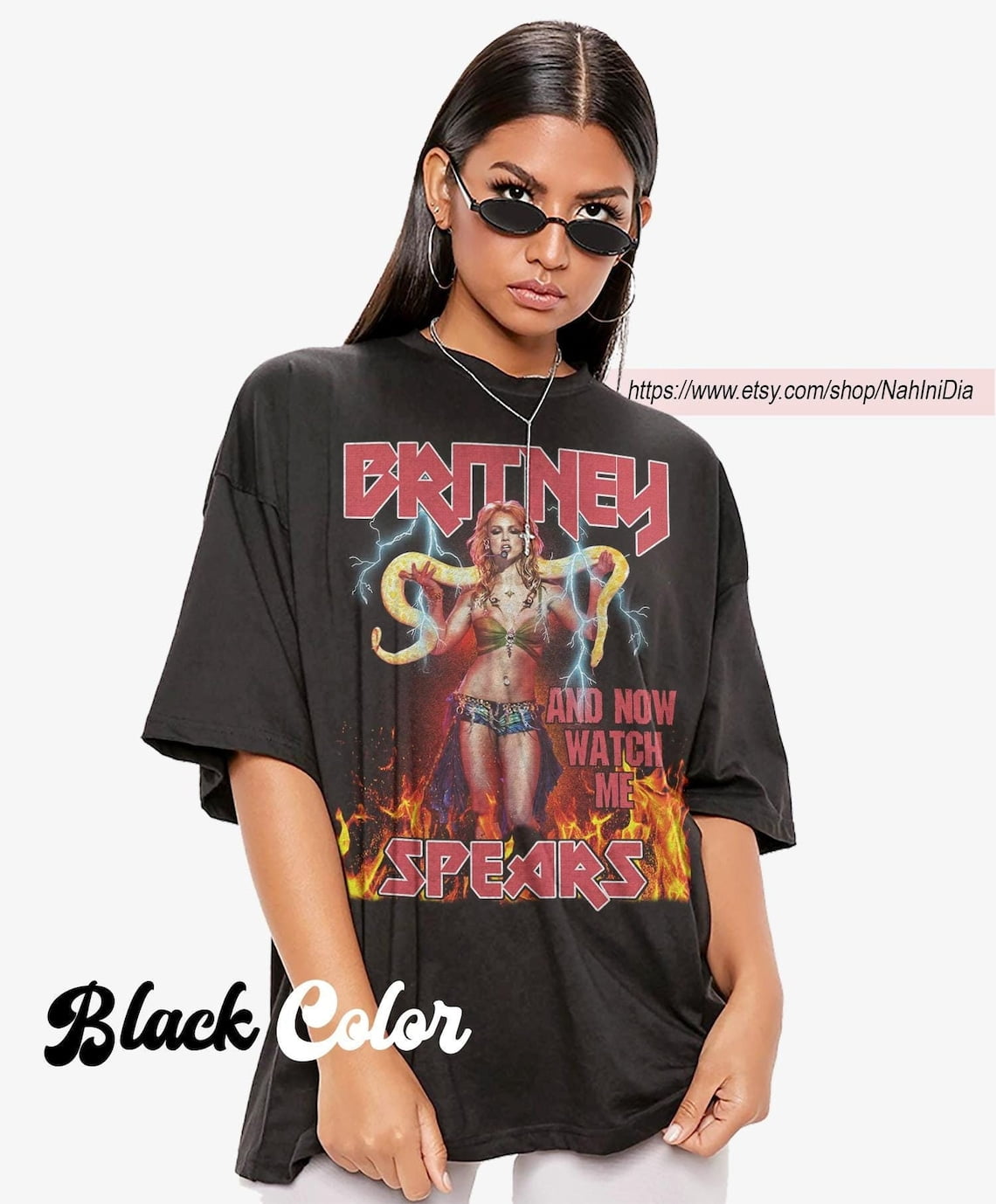 Britney Spears Snake Vintage T-Shirt, Britney Spears 90s Retro Design ...