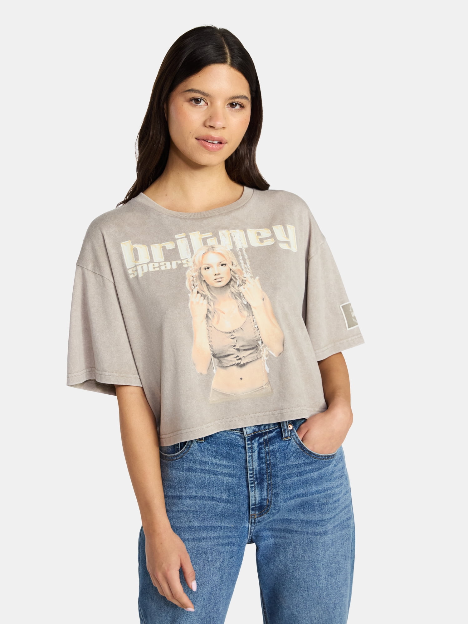 Britney Spears Women's Skimmer Tee with Short Sleeves, XXS-4X - Walmart.com