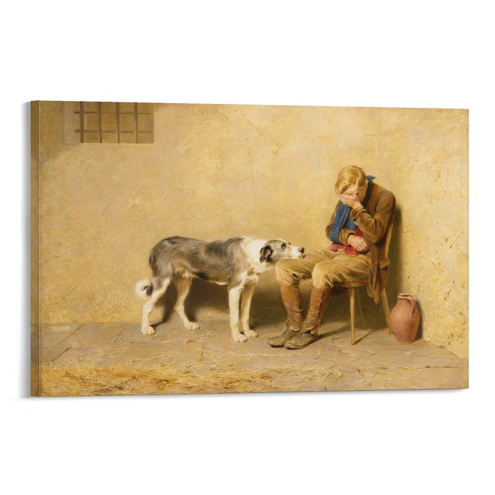 Briton Riviere Painting Poster Fidelity Canvas Art Poster and Wall Art ...