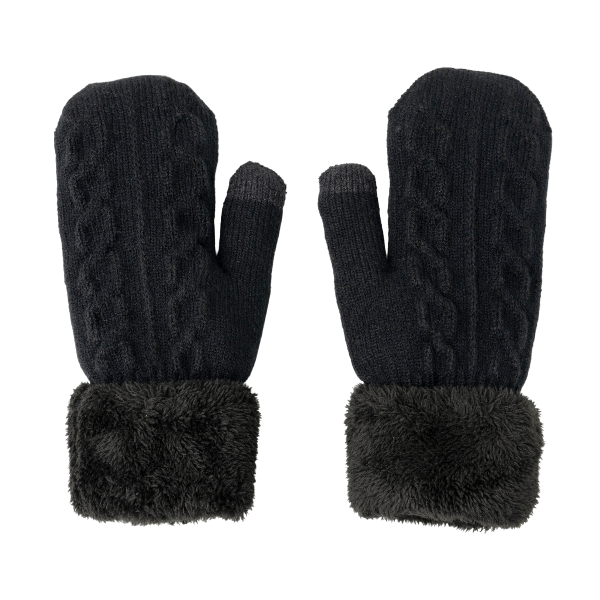 Britt’s Knits Originals Knitted Mittens Plush Lining & Texting ...