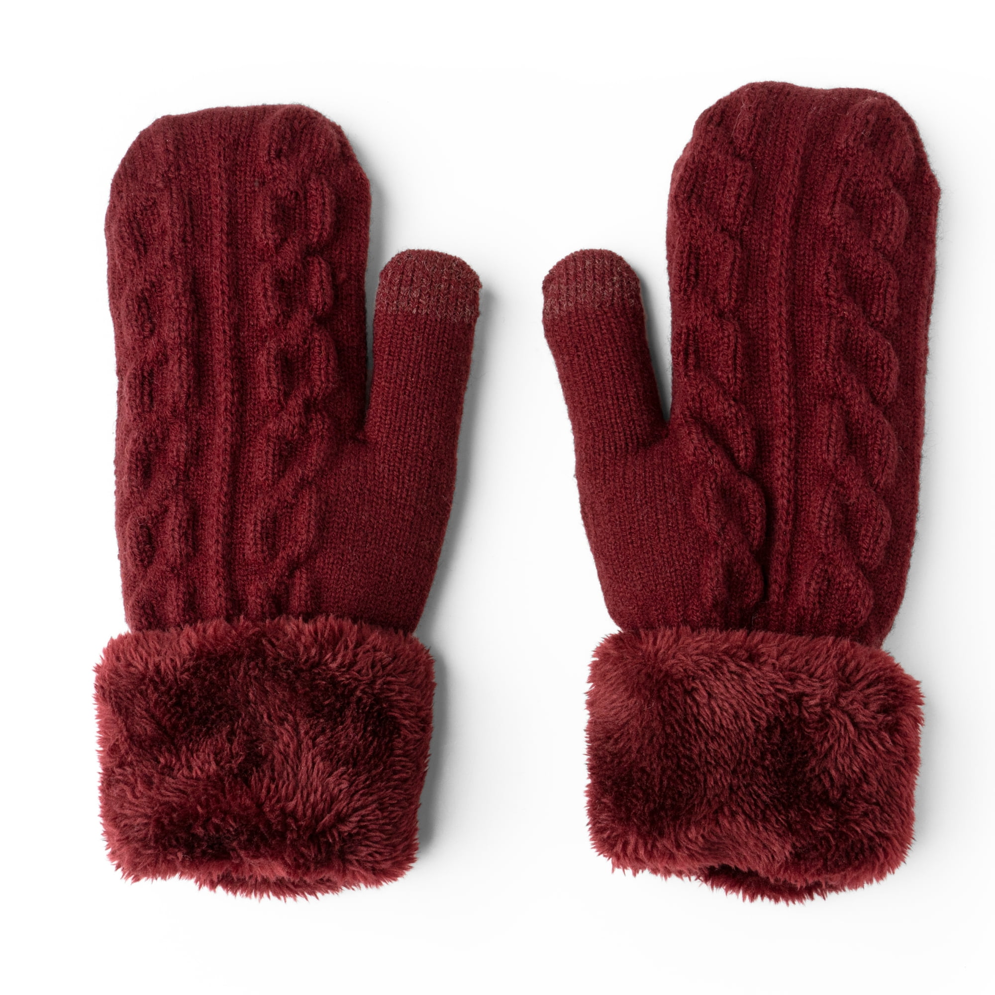 Britt’s Knits Originals Knitted Mittens Plush Lining & Texting ...