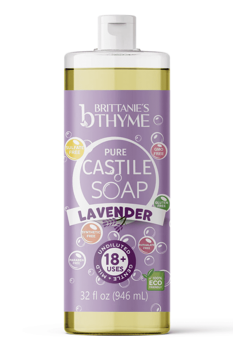 Brittanie's Thyme Pure Castile Liquid Soap - Lavender - 32 fl oz ...