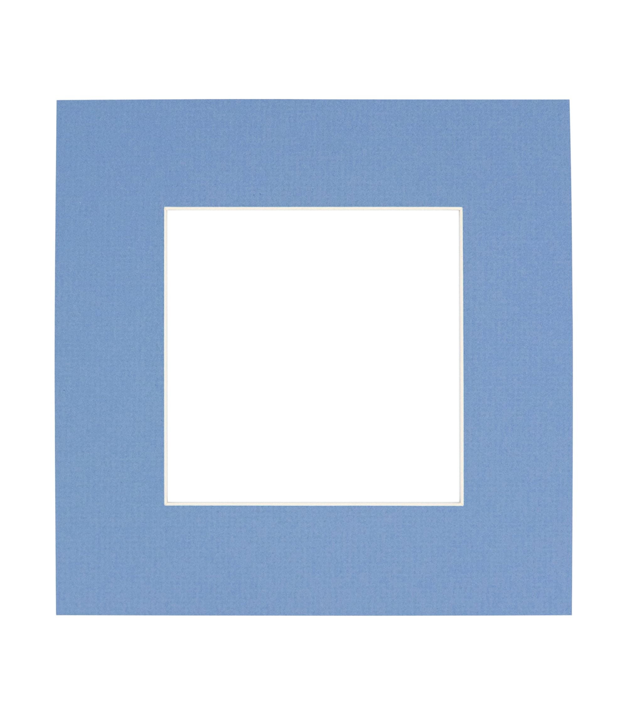 Brittany Blue Acid Free 7x7 Square Picture Frame Mat with White Core ...