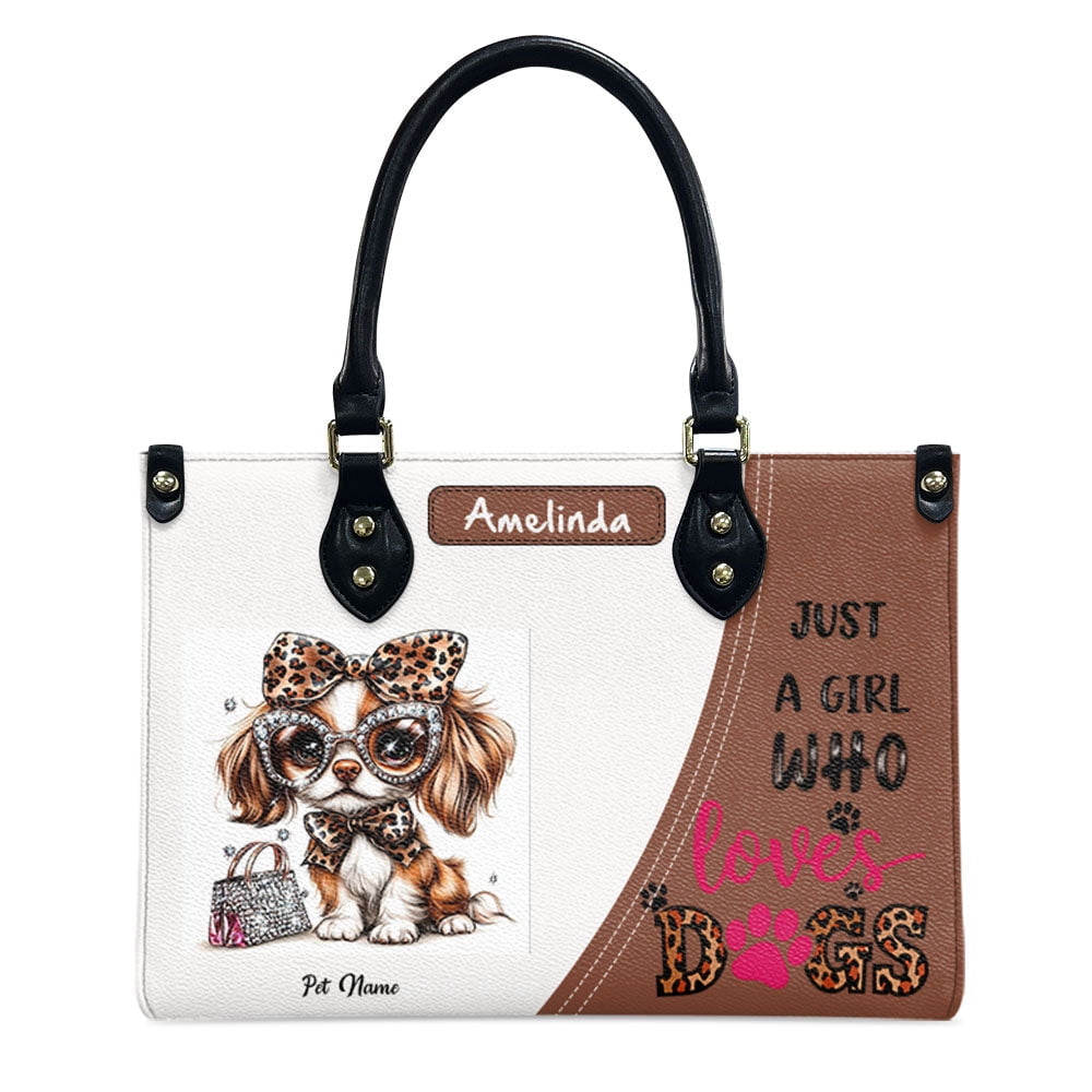 Brittany Dog Bag, Personalized Leather Handbags For Women ...