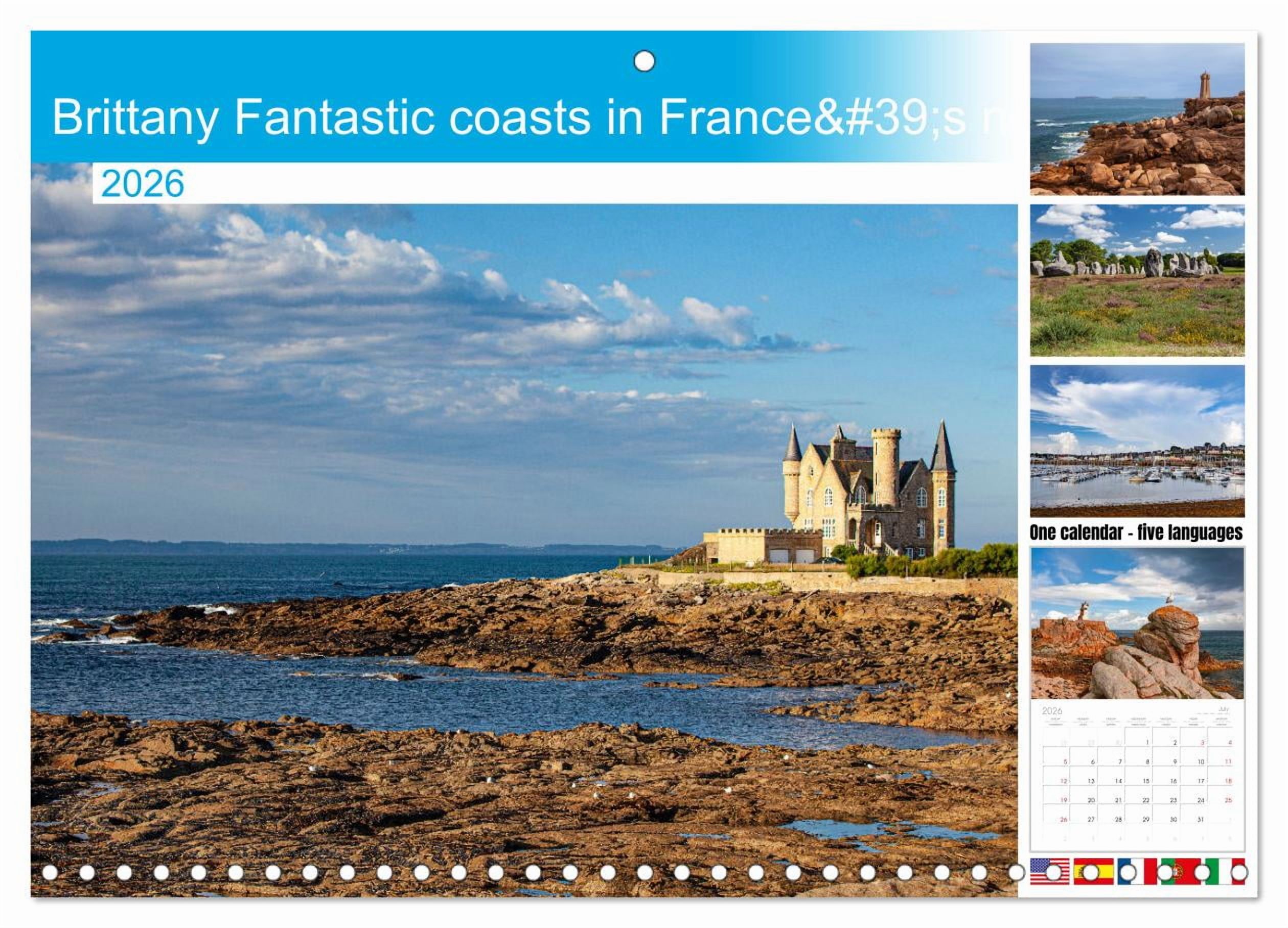 Brittany Fantastic coasts in France's northwest (Monthly Wall Calendar ...