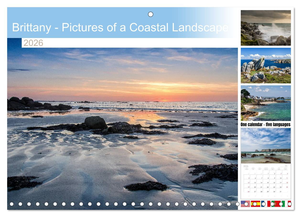 Brittany - Pictures of a Coastal Landscape (Monthly Wall Calendar 2026 ...