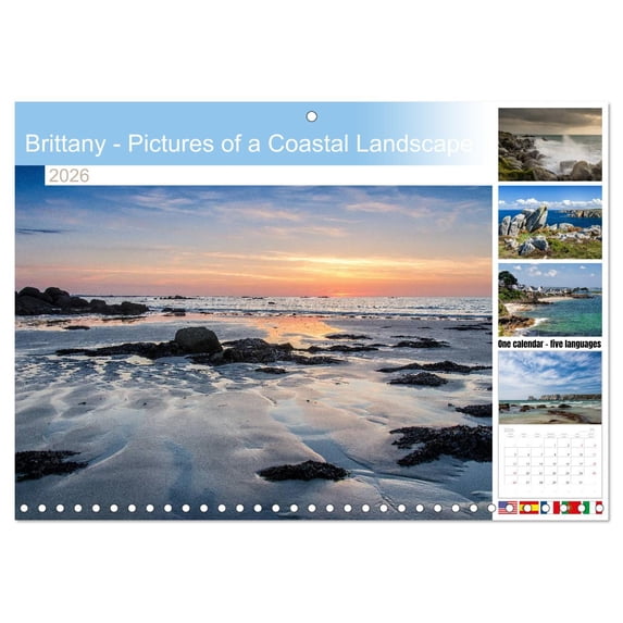 Brittany - Pictures of a Coastal Landscape (Monthly Wall Calendar 2026 ...