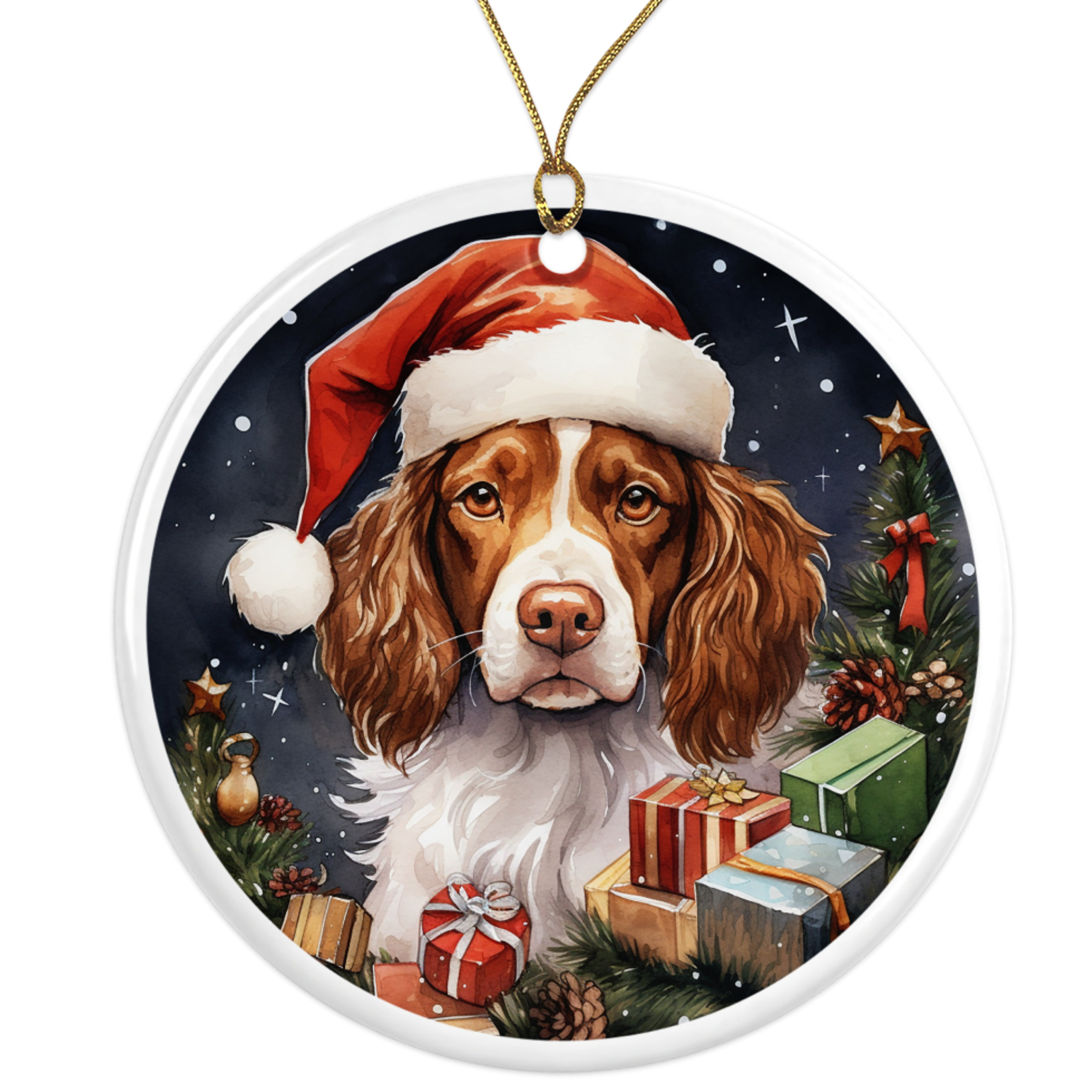 Brittany Spaniel Dog Ornament - Pet Ornament for Christmas Tree - 3 ...